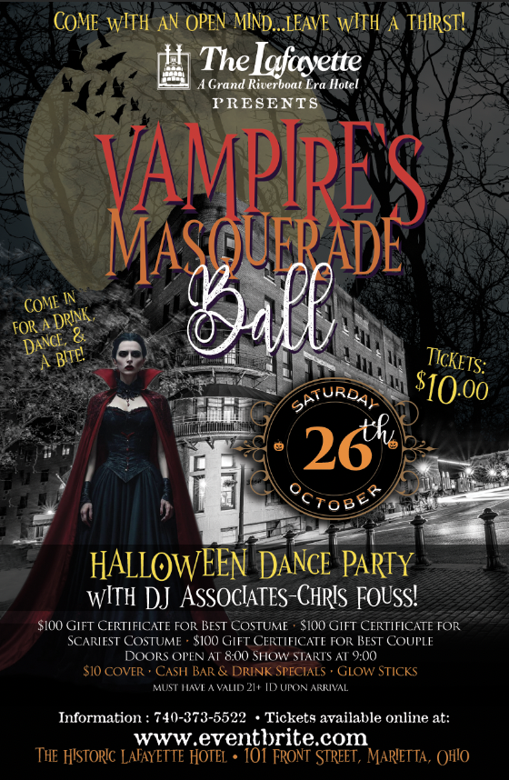 Vampire's Masquerade Ball at The Lafayette Hotel - Washington County CVB